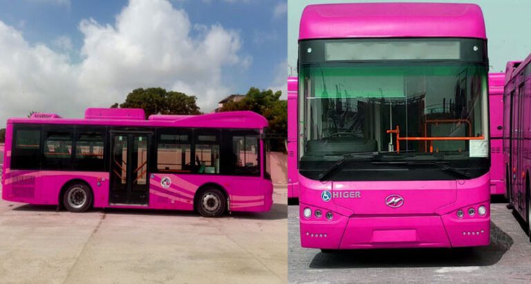 Pink Bus Service to Start Operating in Karachi - Sapphire Builders and ...